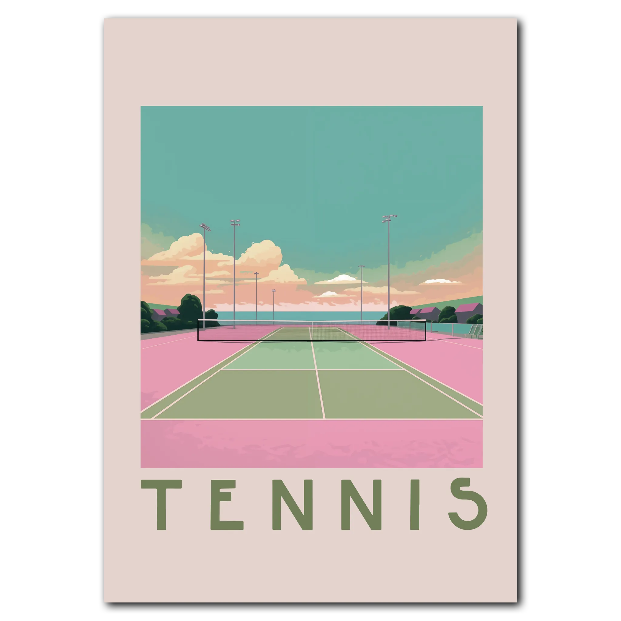 Tennis poster | Leverans 2–7 vardagar | Sportsposter | Modern – Plakana